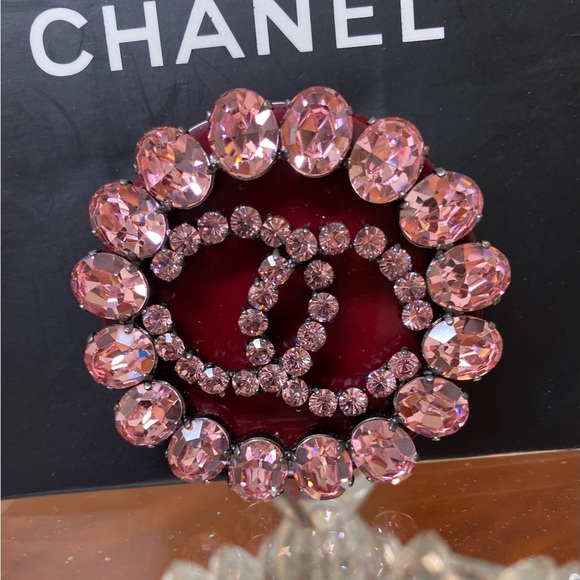CHANEL | Jewelry | Chanel Authentic Pink Gemstone Brooch | Poshmark